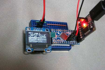AliExpressの0.96インチ有機ELディスプレイをArduino Pro Mini（3.3V）で駆動 - M.C.P.C. (Mamesibori Creation Plus ...