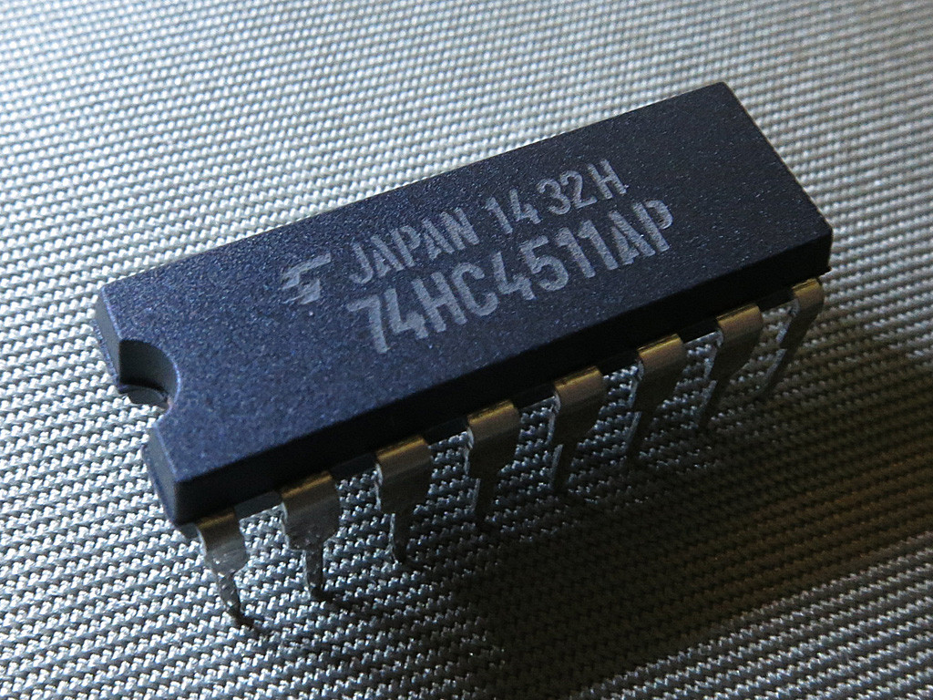 74HC4511で7セグLチカ（Arduino Pro Mini 5V使用） - M.C.P.C. (Mamesibori Creation Plus Communication)