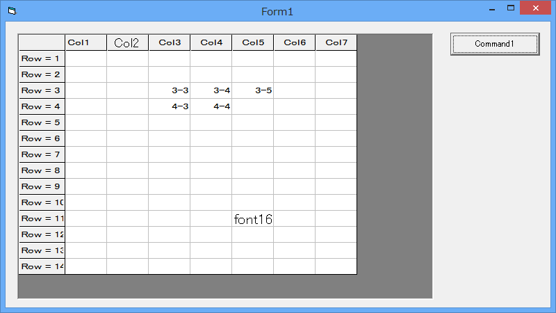 VB6 Windows8(64bit) FlexGrid - TYKYUNC