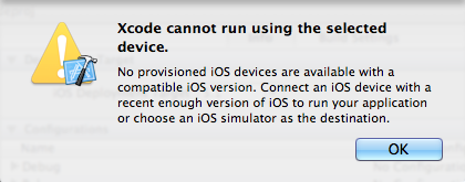 Xcodeからアプリを実機に書き出す際にエラー (Xcode cannot run using the selected device.) - akiyoko blog