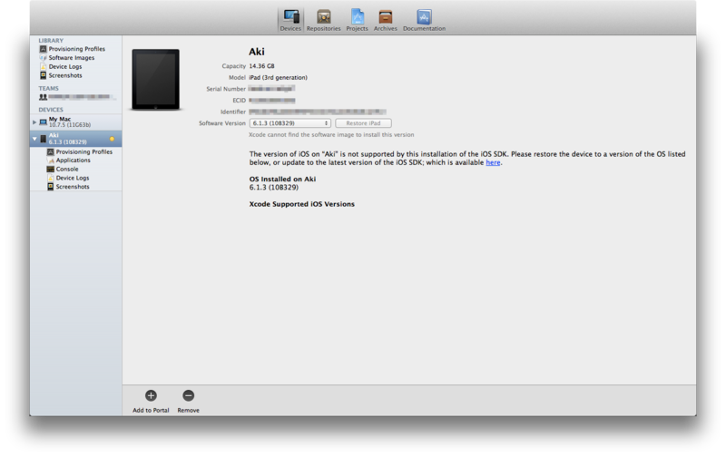 Xcodeからアプリを実機に書き出す際にエラー (Xcode cannot run using the selected device.) - akiyoko blog