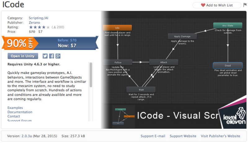 iCode (AI For Mecanim) キャラクターのAIを作るならコレだ！ - Unity AssetStoreまとめ