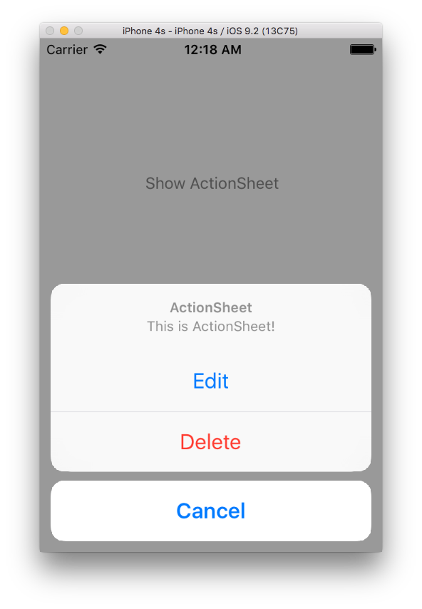 Iosアプリ開発でuialertcontrollerを使ってアクションシートを作成する 使って創ってapp