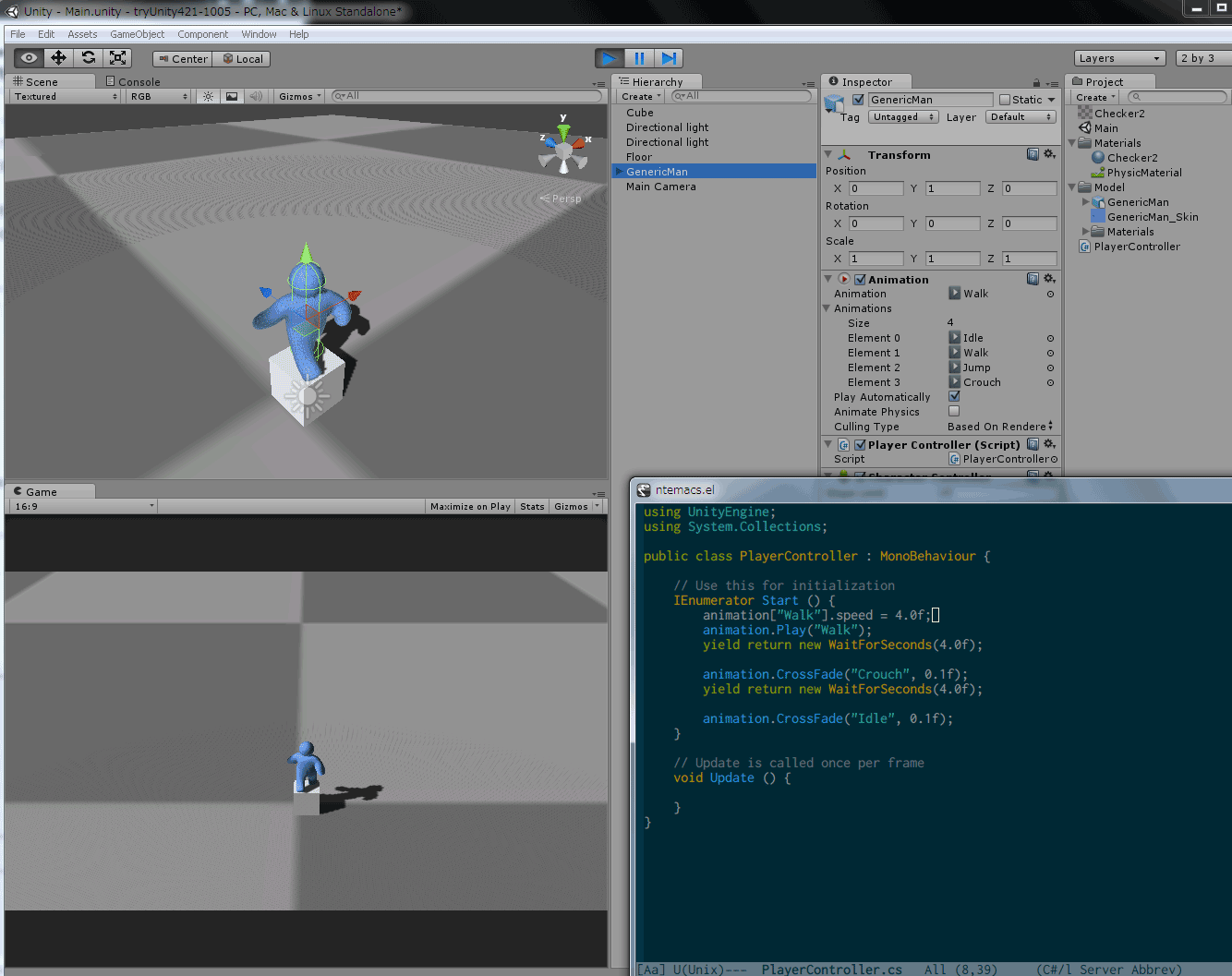 C#とUnity4で書籍『Unity入門』(2) - itouhiroはてなブログ