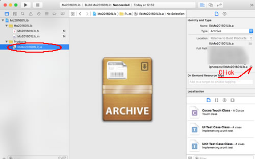 Cocoa Touch Static Libraryの作り方(Objective-C) - トルネード