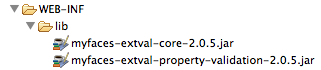 Apache MyFaces Extension Validator(extVal)で相関チェック - n-agetsumaの日記