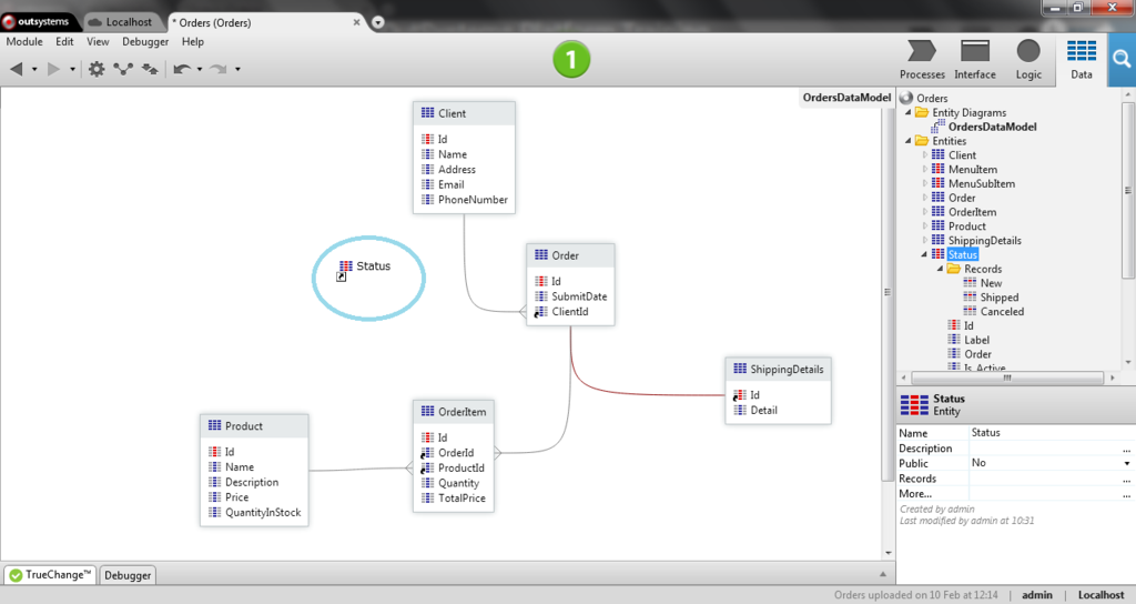 OutSystemsでStatic Entityを実装する（基礎トレ1.6）前編 - OutSystemsエンジニアの猛勉強ブログ