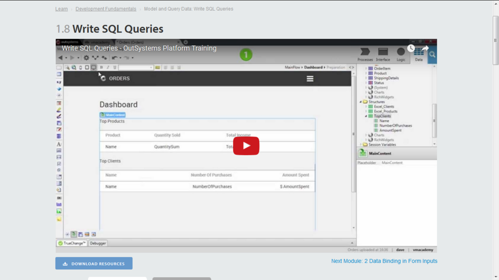 OutSystems PlatformでSQL文を使用する（基礎トレ1.8）前編 - OutSystemsエンジニアの猛勉強ブログ