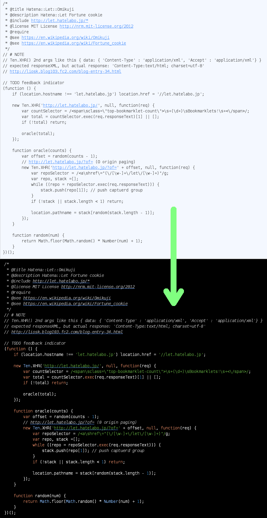 auto syntax highlighting by google-code-prettify with Pager Extension for UserScript · GitHub
