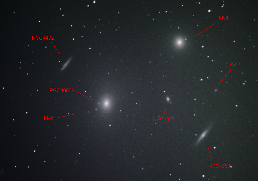 メジャーな銀河Ⅱ おとめ座 M84 M86 & M87 - nyancotan's diary 天体写真 in Hokkaido