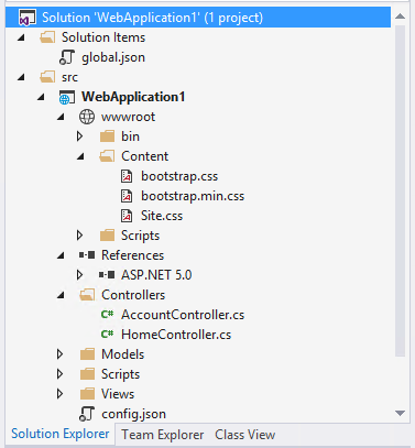 Visual Studio "14" CTP 4 での ASP.NET vNext の変更点 - しばやん雑記