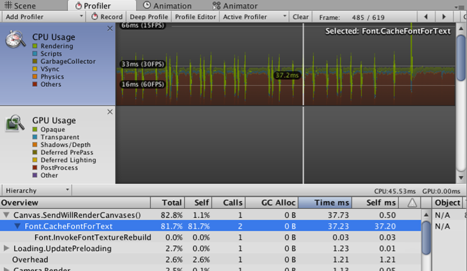 Unity UI(uGUI)のTextでFont.CacheFontForTextがCPUスパイクを発生させている問題 - takashicompany.blog