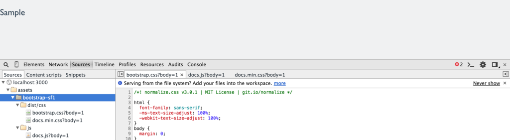 Rails：Bootstrap SF1の読み込みを試してみました - tyoshikawa1106のブログ