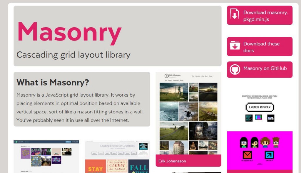 要素をグリッド状に配置してくれる「jQuery Masonry」 - WEBサイト制作の勉強