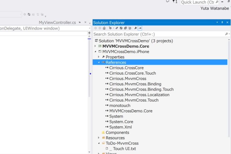 MvvmCross と Xamarin for Visual Studio で iOS, Android, Windows アプリを作る流れ - Yuta Watanabe's Blog