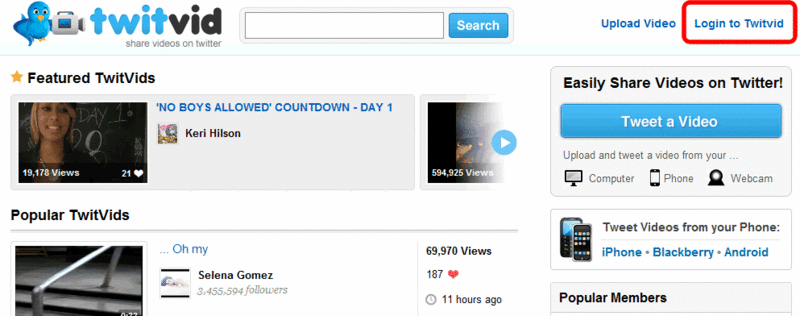 TwitVidの使い方。Twitterに動画をアップ。ツイッターへムービーを投稿する方法。ツイットビッドを使ってみよう。Easily Share Videos on Twitter! - ひな ...