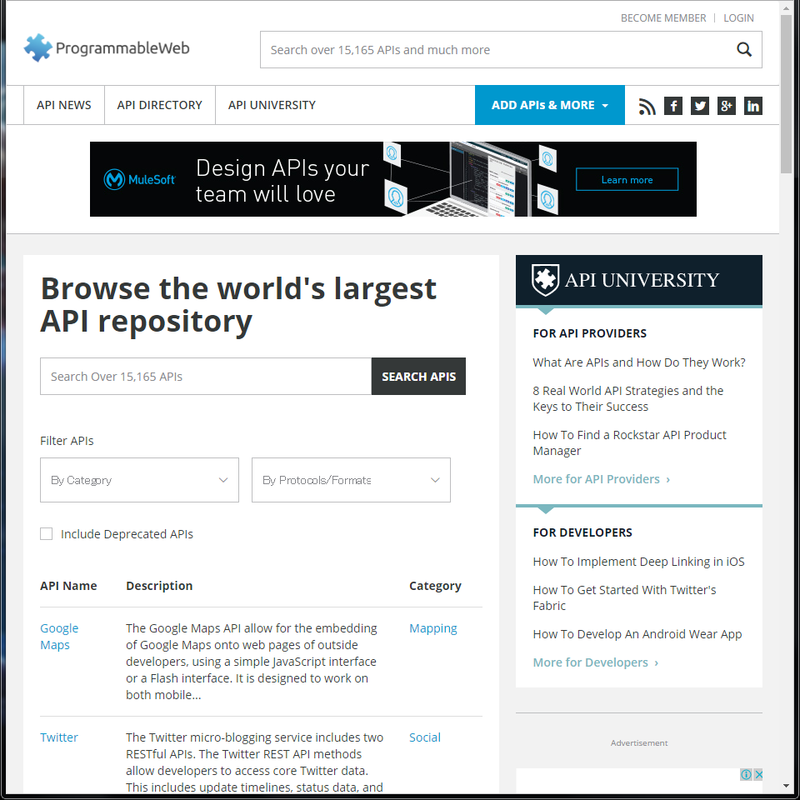 ProgrammableWebについて調べた - Apitore blog
