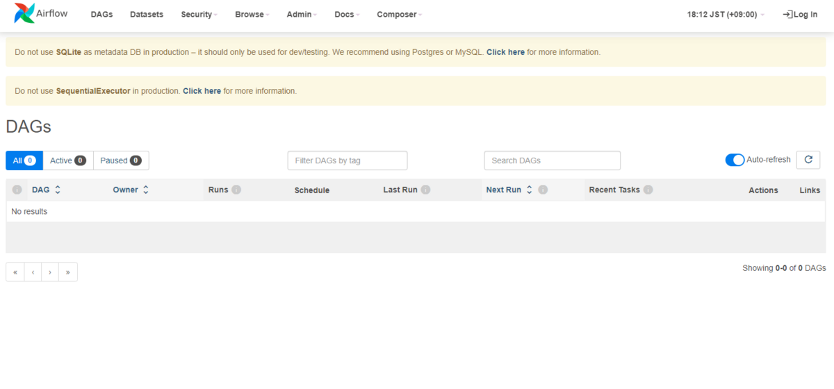 Airflowを試してみる - Atsushi2022の日記