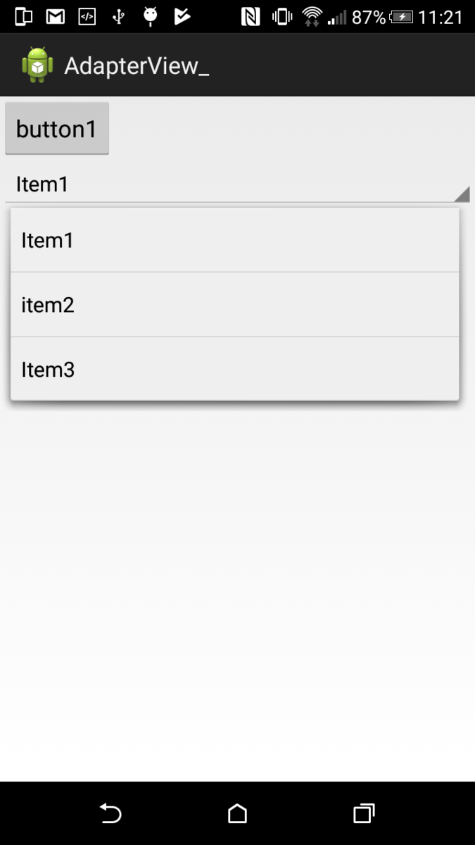 AdapterView.setOnItemSelectedListener - 車輪のx発明 ~B.G's Blog~