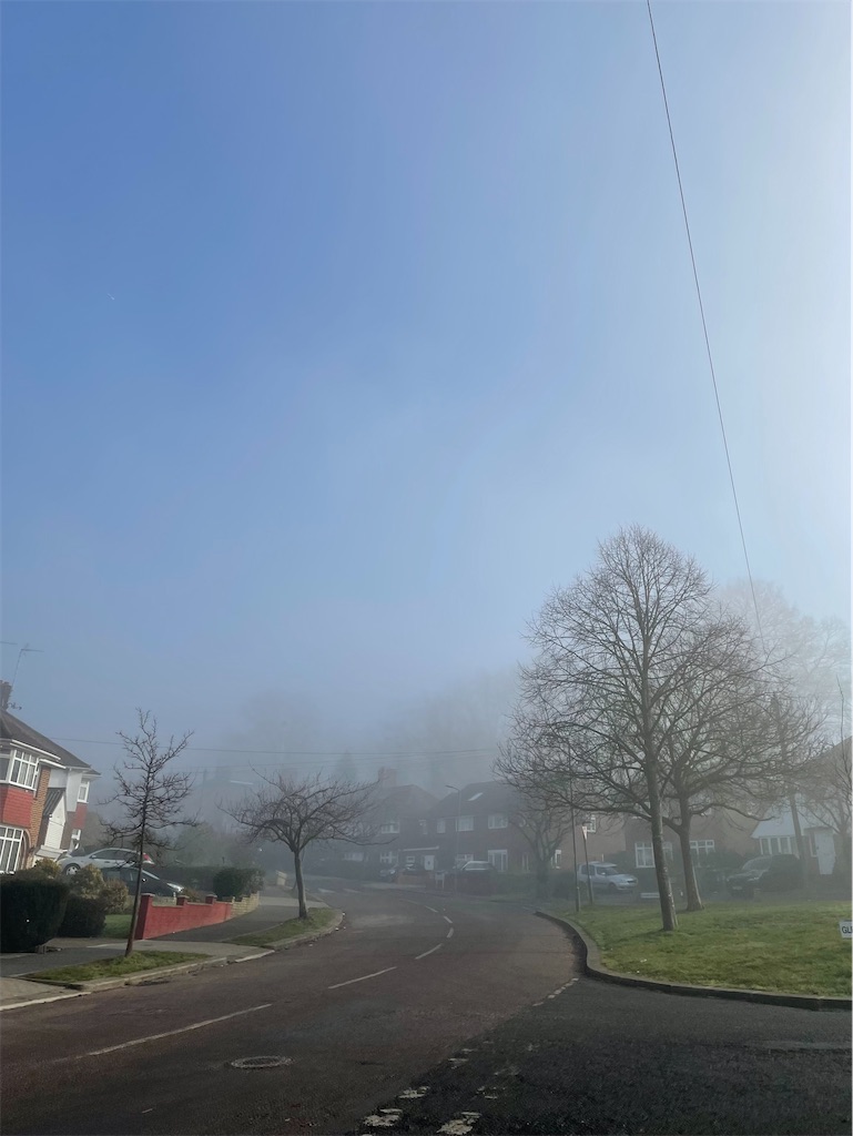 霧に包まれたMoat Mount Open Space - 2度目のイギリス生活