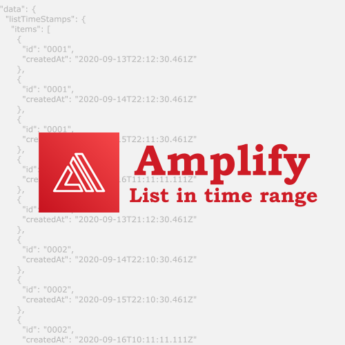 Amplify & AppSyncで時系列データを日付範囲でList取得する - BioErrorLog Tech Blog