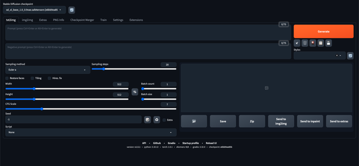 M2 MacでStable Diffusionを動かす | Stable Diffusion web UI - BioErrorLog Tech Blog