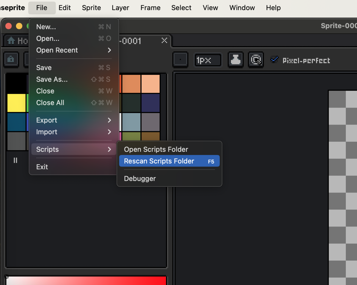 How to Install Lua Scripts/Add-ons in Aseprite - BioErrorLog Tech Blog