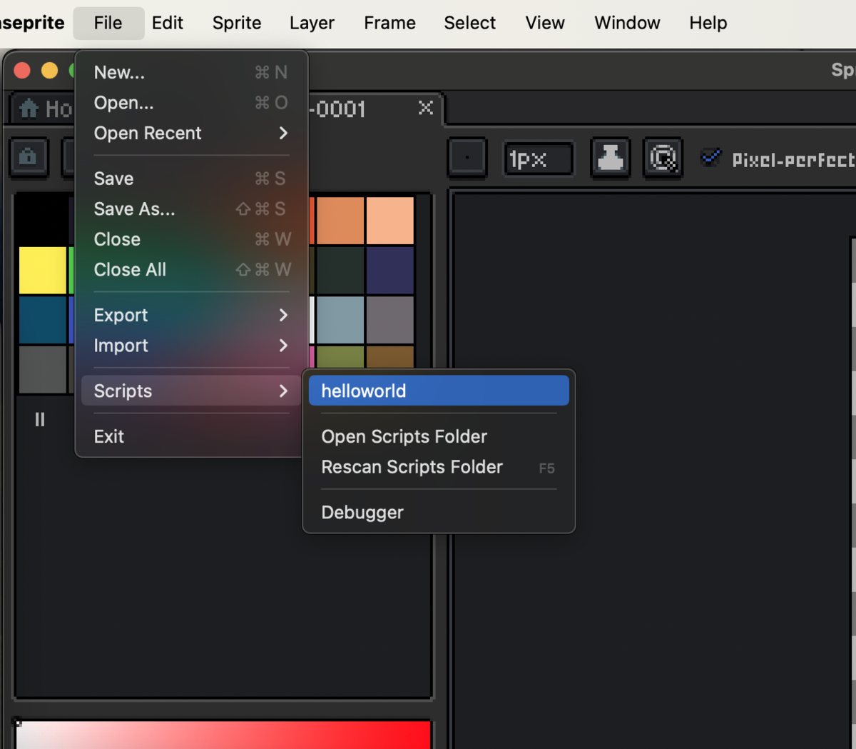 How to Install Lua Scripts/Add-ons in Aseprite - BioErrorLog Tech Blog (en)