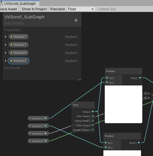 【Unity】 SubGraphを使用してShaderGraphで自作ノード(UVスクロールノード)を作成する - 武0武/blog