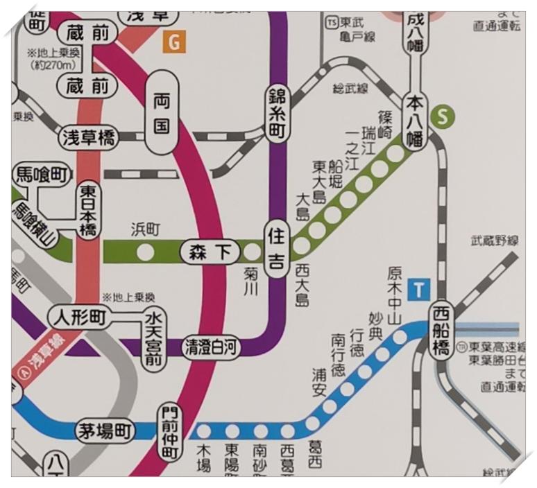 住吉駅 新宿線半蔵門線 全出口【案内情報や周辺風景】 東京フォト鉄道 7410