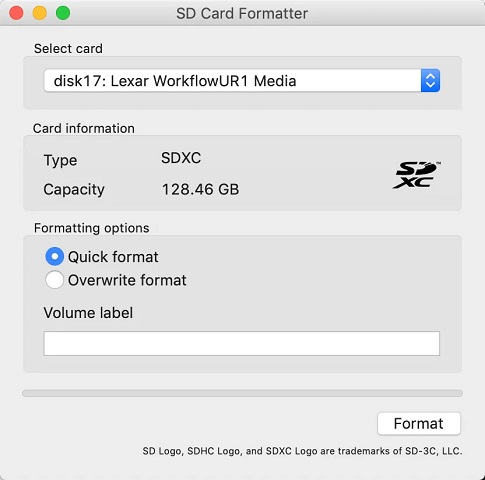 SD Card Formatter - SD Card Formatter