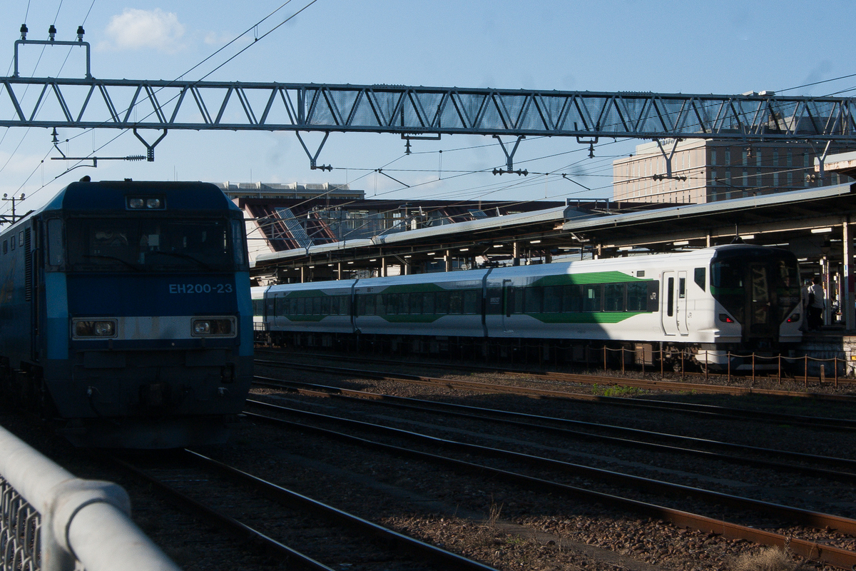 京葉線・内房線撮影記。廃車回送当日に並ぶ255系。E257系臨時回送と「特急わかしお11号」。この空がトリガー。 - ひがなり雑記帳