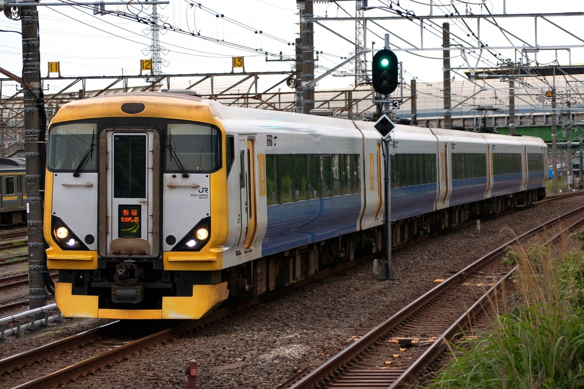 総武快速線撮影記（続き）。E257系臨時特急、E217系。京葉線の255系わかしお号も。 - ひがなり雑記帳