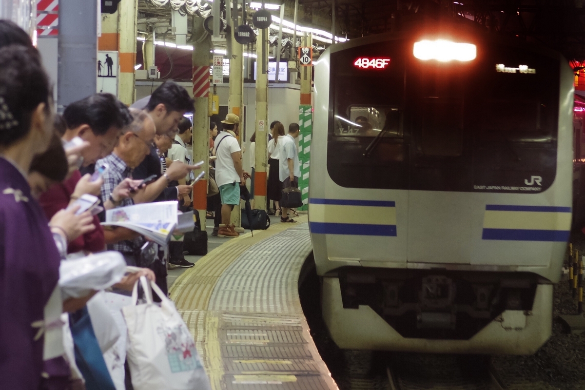 総武線撮影記（またかよ） E257系特急「佐原夏祭り」、E353系回送、E217系。 - ひがなり雑記帳