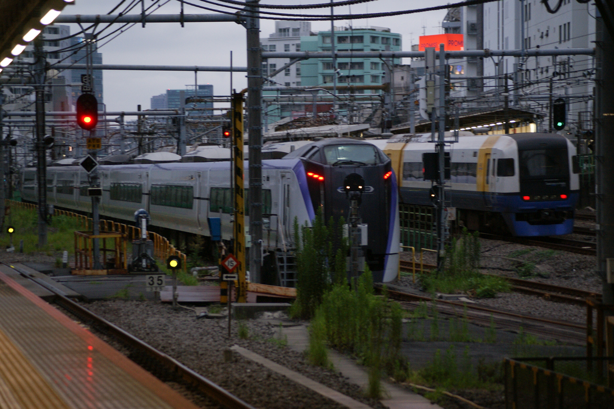 E257系全回収を目指せ！ 新宿駅での臨時あずさとその他特急（253系きぬがわ・255系新宿さざなみ・新宿わかしお）撮影記。 - ひがなり雑記帳