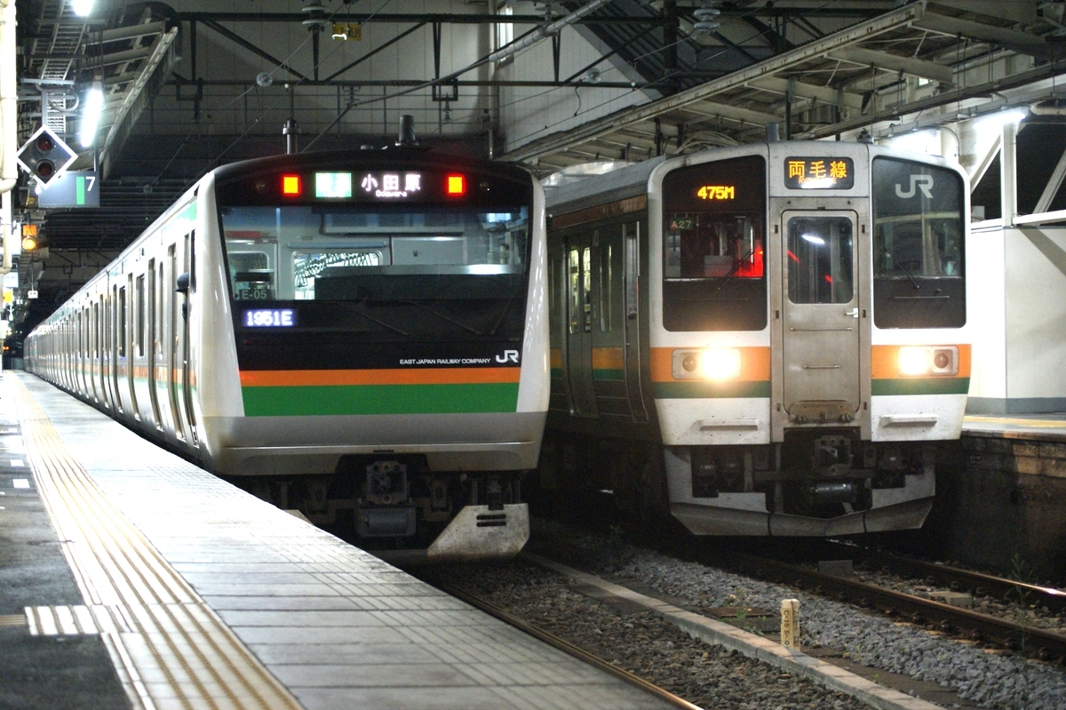 【211系天国】夜の高崎駅での各種撮影。E233系・E257系・E231系・キハ110系もいるよ。 - ひがなり雑記帳