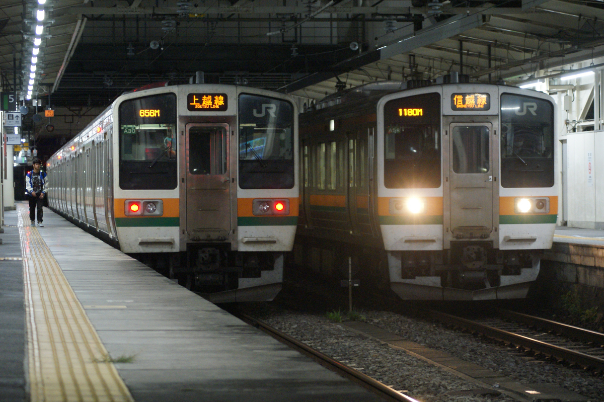 【211系天国】夜の高崎駅での各種撮影。E233系・E257系・E231系・キハ110系もいるよ。 - ひがなり雑記帳