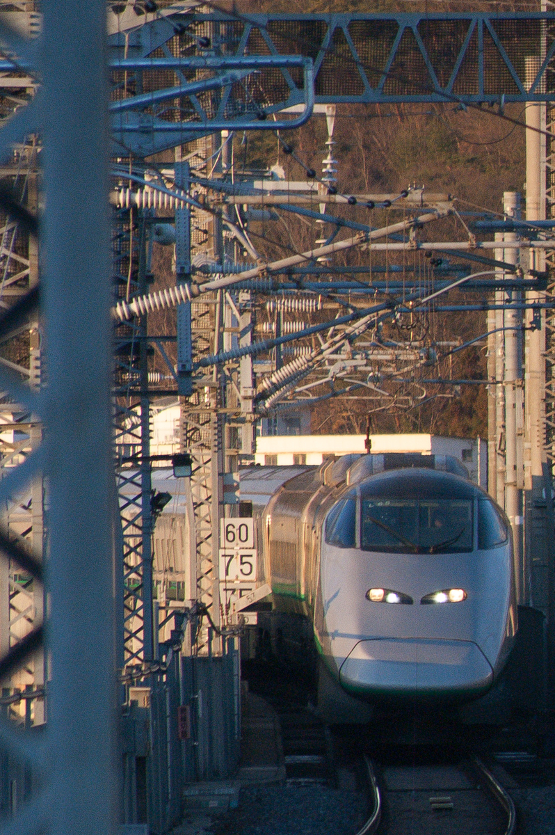 青森帰省の帰路#2。福島駅アプローチ線完成前に、E2系+E3系の葬式鉄。またまた登場J66編成。E2系と255系での帰り道。 - ひがなり雑記帳