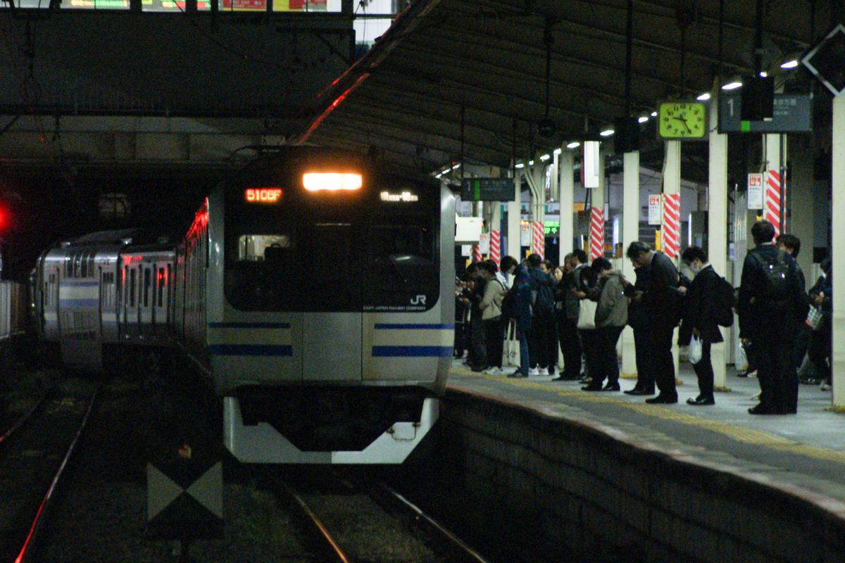 夜の成田線・総武本線撮影記。E217系での帰り道・209系ローカル・E257系回送・E235系快速。その他余談もぜひ。 - ひがなり雑記帳