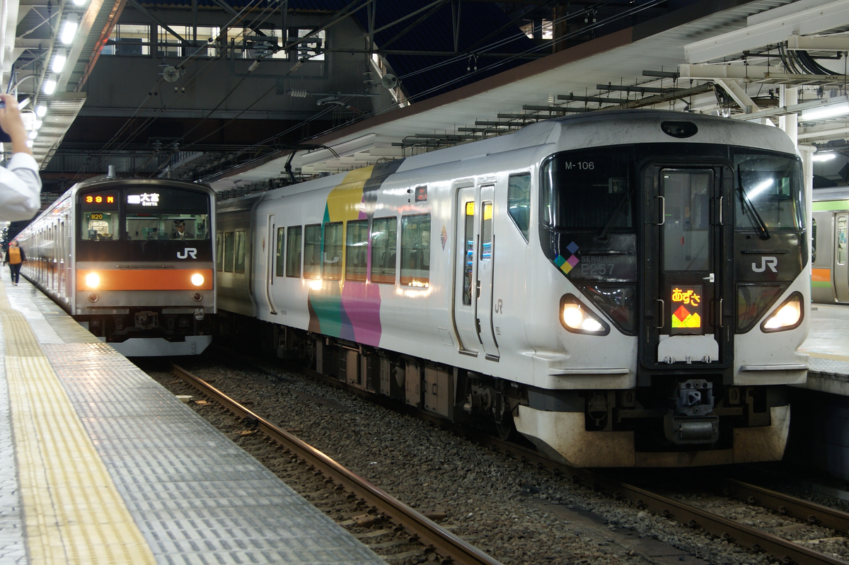 一昔前の中央快速線の思い出。205系むさしの号、215系ホリデー快速、E257系あずさ・回送・臨時快速（代走）。 - ひがなり雑記帳