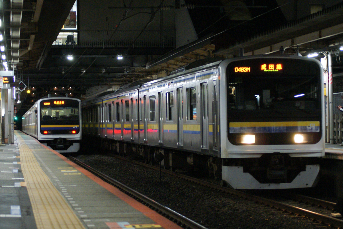 久しぶりの総武本線撮影記。E217系代走・209系ローカル・E257系しおさい11号。駅そばカレー。 - ひがなり雑記帳