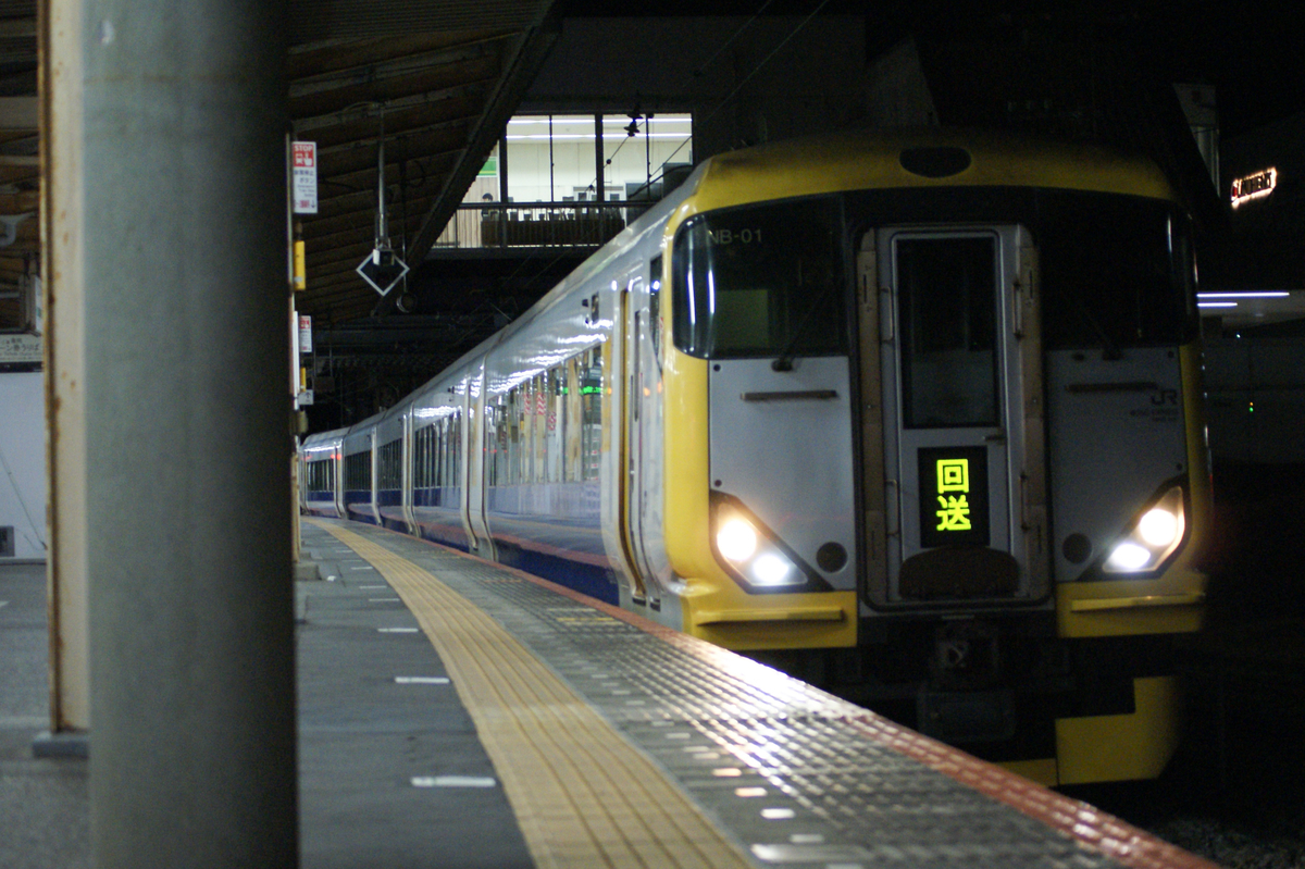 久しぶりの総武本線記（後編）。209系ローカル、E257系回送、E259系しおさい、E217系離合と車内飲酒（代走）。久々の登場「リクライニングを直すと死んでしまう病」。 - ひがなり雑記帳