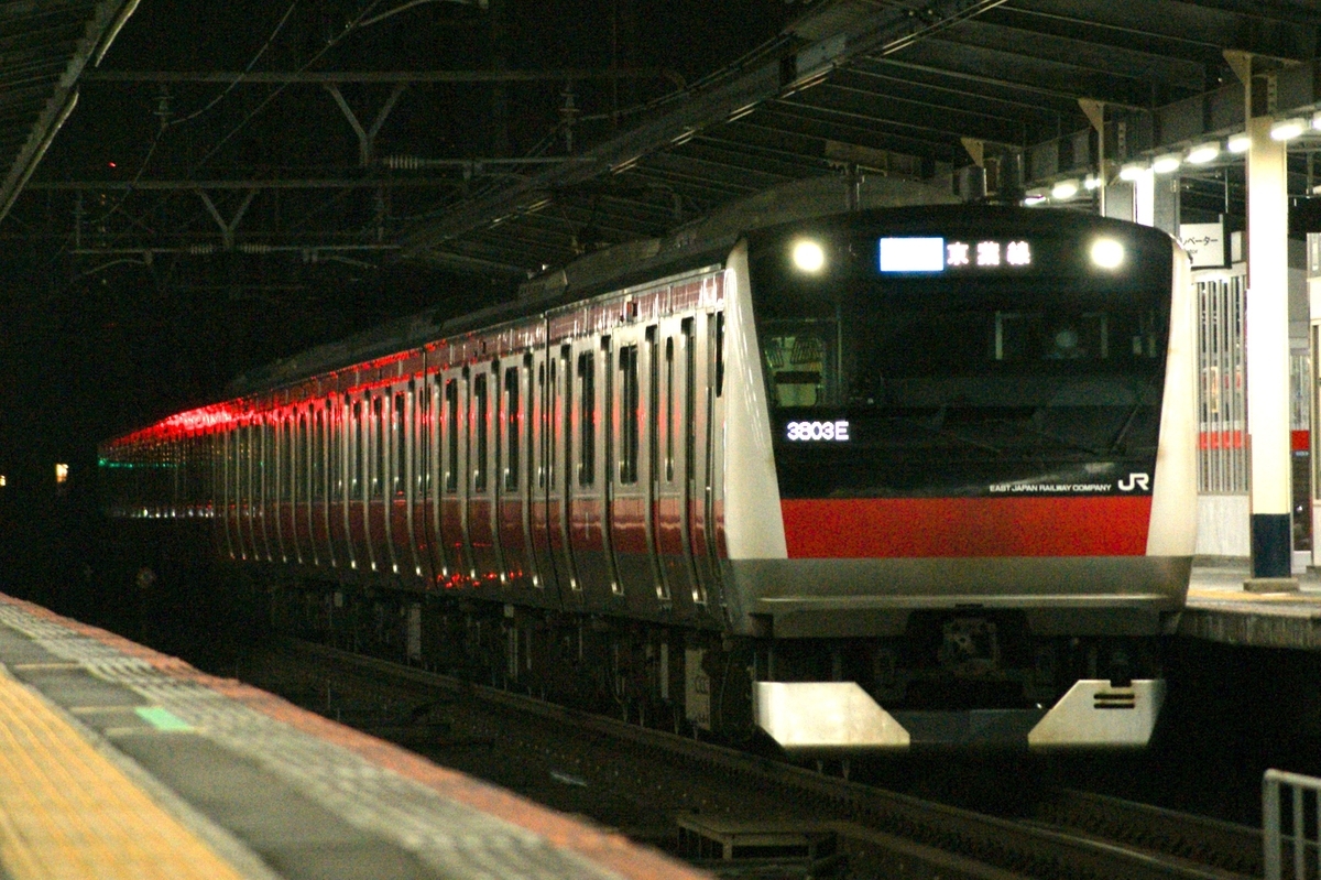 夕方ラッシュの京葉線・武蔵野線撮影記（半年ぶり）。京葉線E233系、武蔵野線E231系と209系500番台、E257系さざなみ号。 - ひがなり雑記帳