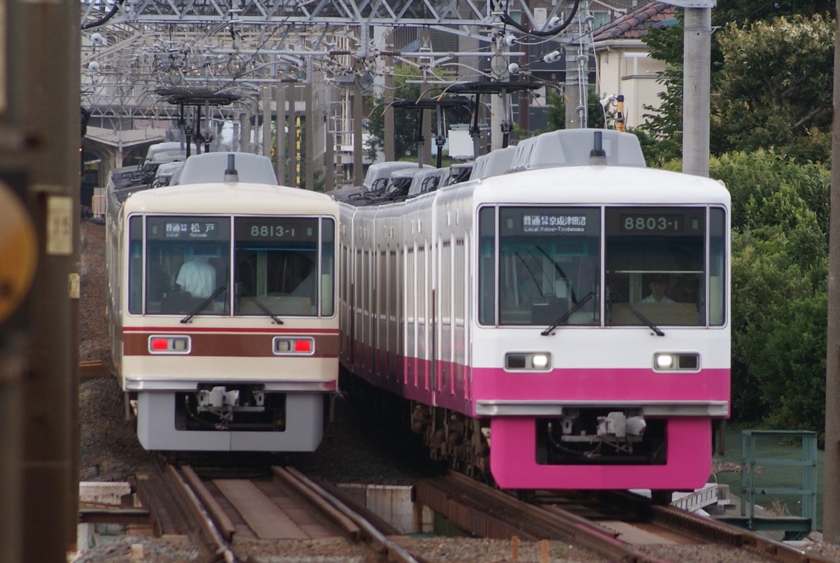 今、この電を撮れ！真夏の昼の京成松戸線撮影記。8800形・8900形・N800形。各種リバイバル塗装・ジェントルピンク・京成カラー（N838編成・N818編成・8807編成・8808編成 ...