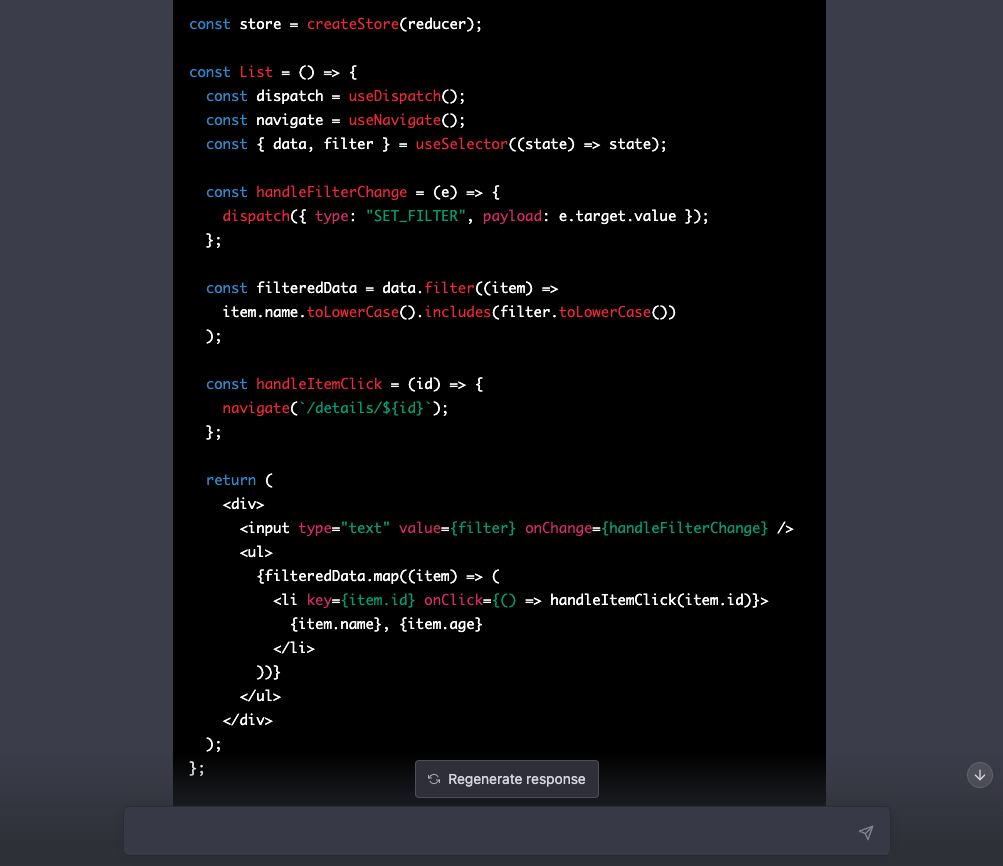 （再）ChatGPT に ReactJS + react-router + redux を利用した検索機能がある一覧表示のサンプルコードを教えてもらったのでメモ - 牌語備忘録 -pygo