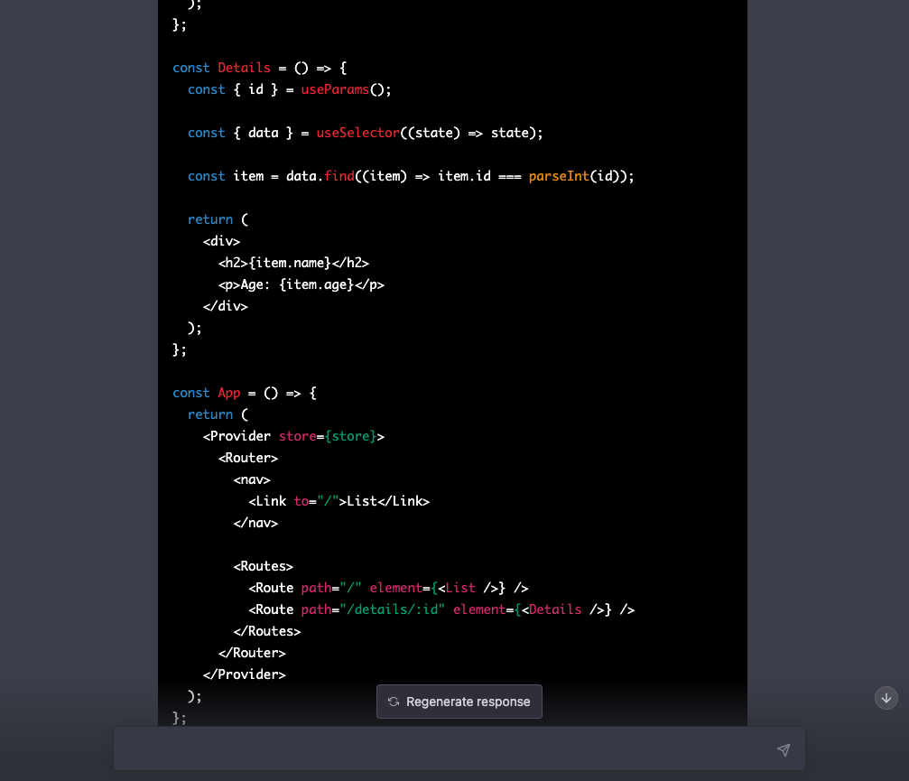 （再）ChatGPT に ReactJS + react-router + redux を利用した検索機能がある一覧表示のサンプルコードを教えてもらったのでメモ - 牌語備忘録 -pygo