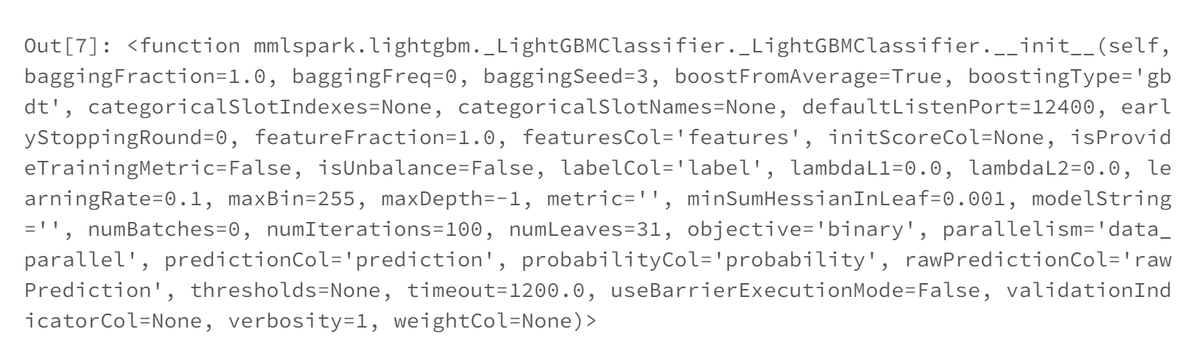 MMLSpark LightGBM の使い方 - サンプルコード付き - Cream-Kuchenのブログ