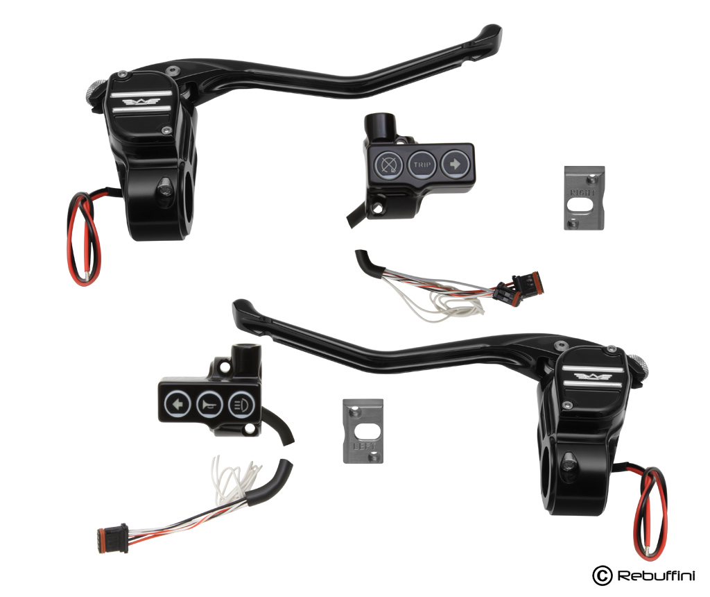 パーツ：Rebuffini「EXCLUSIVE RR90 Radial Hand Controls set in CAN BUS ...