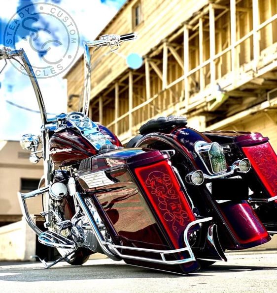 パーツ：Steady Custom Cycles「Bull Horn 4" Extended Bag Guards」 - Cray Cray Post