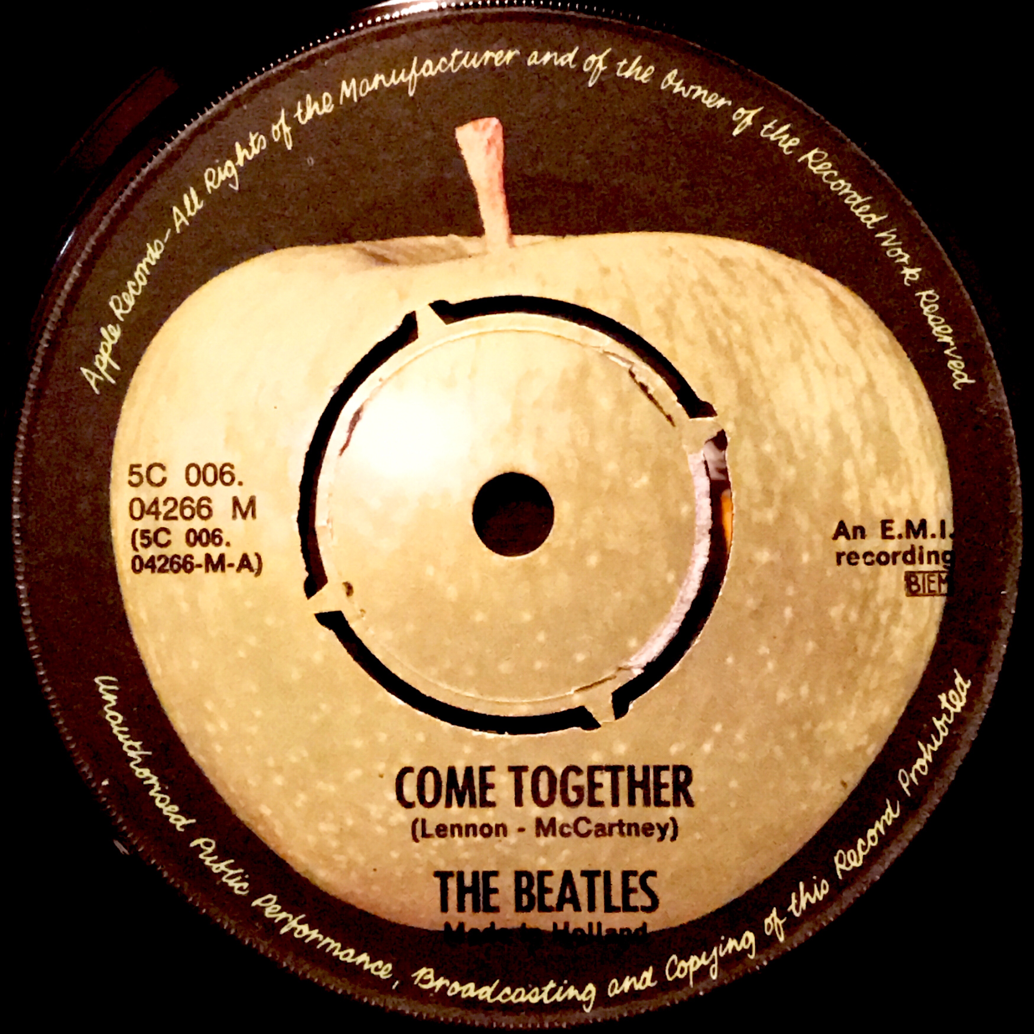 Come Together / Something / The Beatles【オランダ盤(モノラル)、イタリア盤(モノラル)】 - レコード評議会